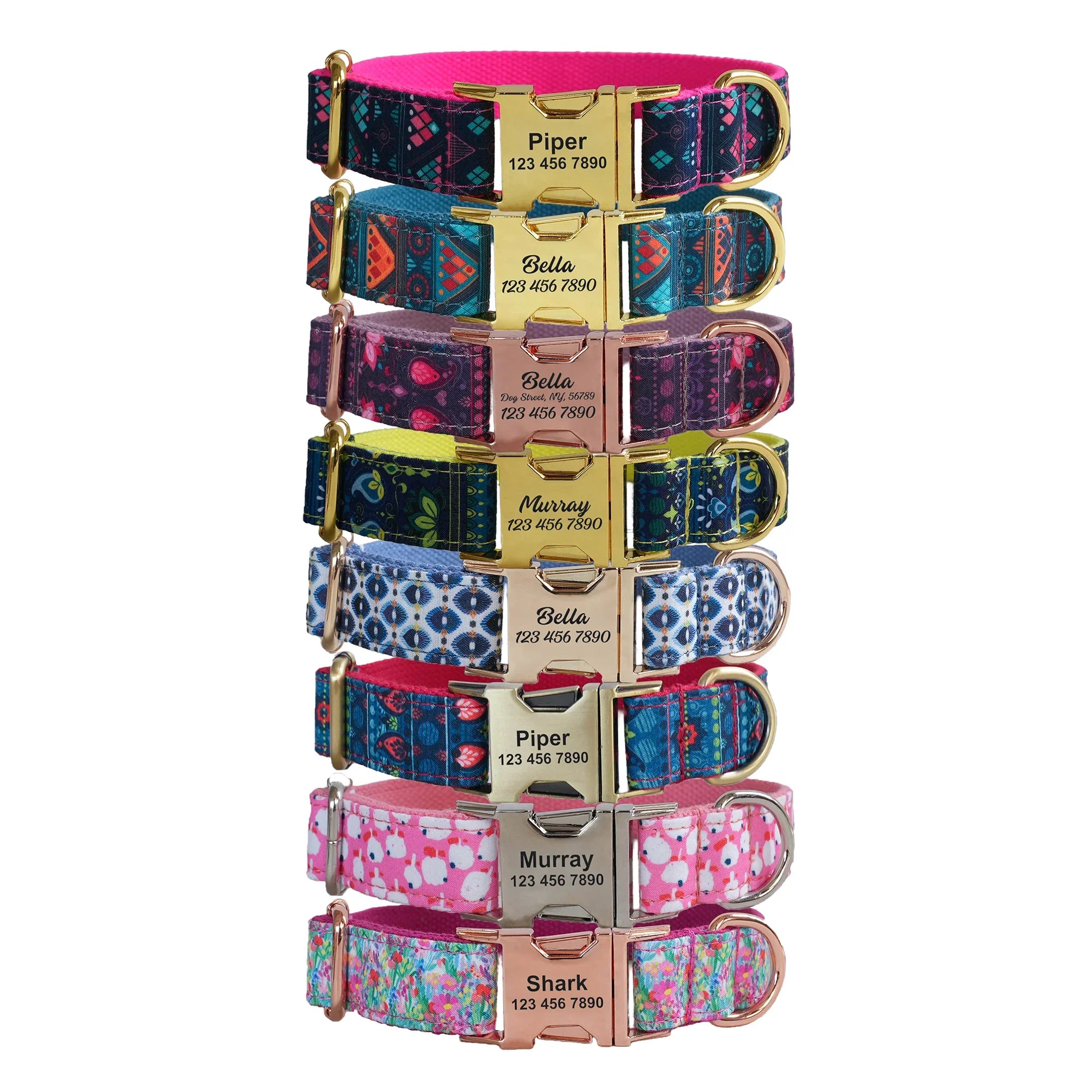 Cute Personalized Dog Collars,Custom Puppy Collar, Bowtie, Leash – iTalkPet