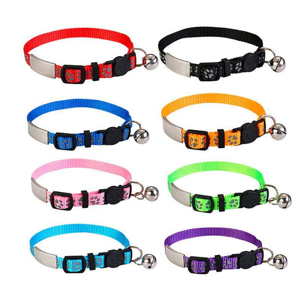 Reflective Nylon Cat Collar with Personalized Tag – iTalkPet