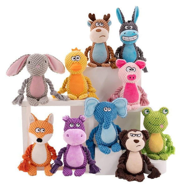 Cute Animals Grinding Teeth Squeaky Dog Chew Toy – iTalkPet