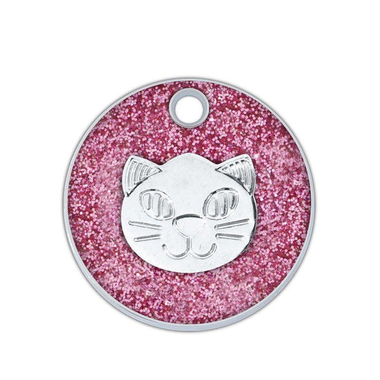 Cat Custom ID Tag Personalised Cute Face Kitten Tag – iTalkPet