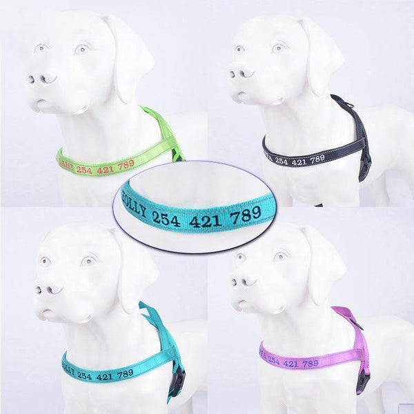 Personalized Dog Harness - Reflective Adjustable Customized Pet Harness ...
