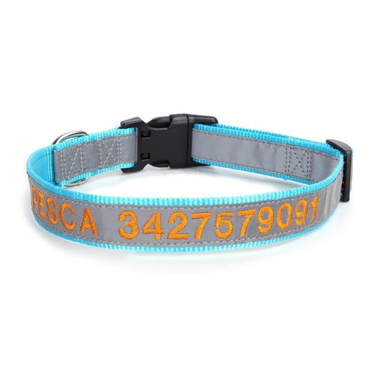 Reflective Personalized Pet Collar - Custom Dog ID Collar – iTalkPet