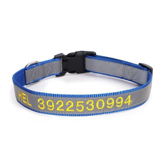 Reflective Personalized Pet Collar - Custom Dog ID Collar – iTalkPet